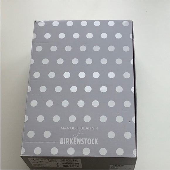 Manolo Blahnik | Other | Manolo Blahnik X Birkenstock Gray White Polka ...